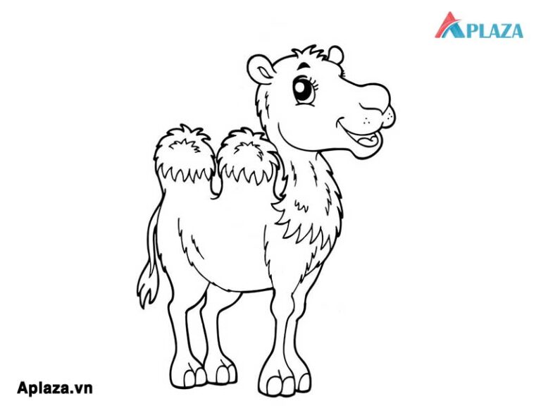 Tải về các mẫu tranh tô màu con Lạc Đà đẹp cho bé - Aplaza
