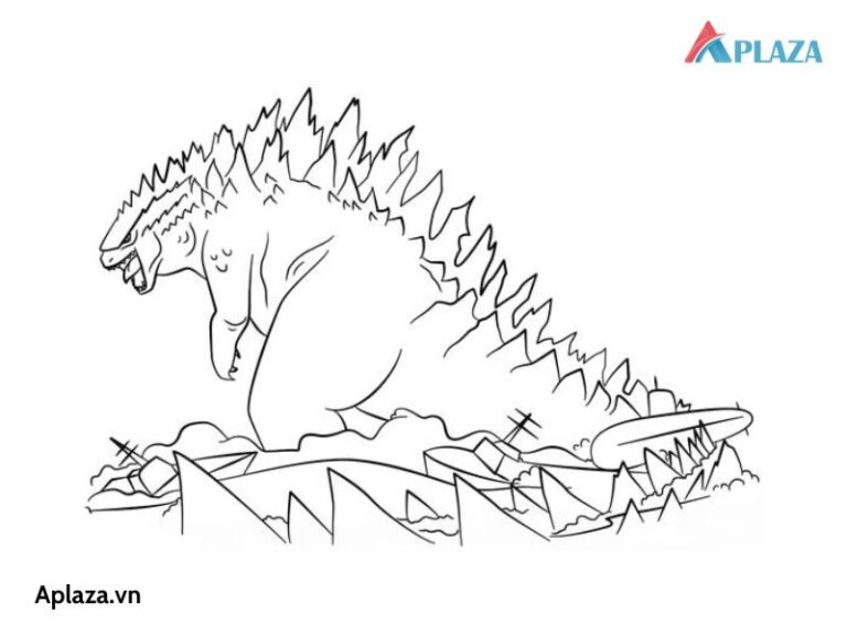 Tải bộ tranh tô màu Godzilla đẹp nhất cho trẻ mầm non