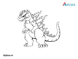 Tải bộ tranh tô màu Godzilla đẹp nhất cho trẻ mầm non