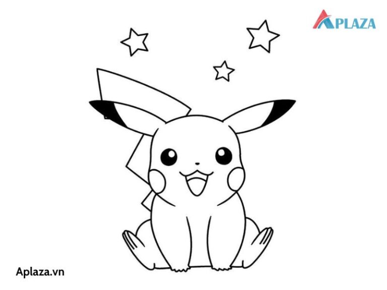 Những mẫu tranh tô màu Pikachu siêu cấp đáng yêu cho bé
