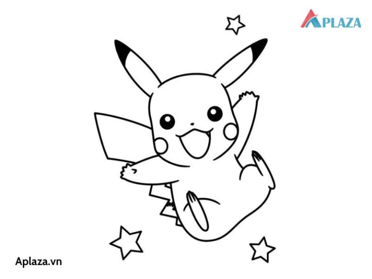 Những mẫu tranh tô màu Pikachu siêu cấp đáng yêu cho bé