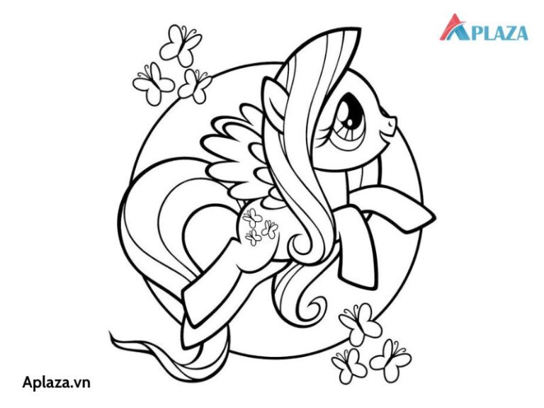Bộ tranh tô màu Pony dễ thương cho bé - Aplaza