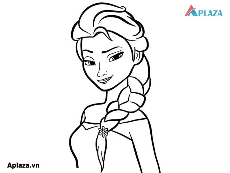 Bộ tranh tô màu công chúa Elsa dễ thương cho bé tập tô - Aplaza