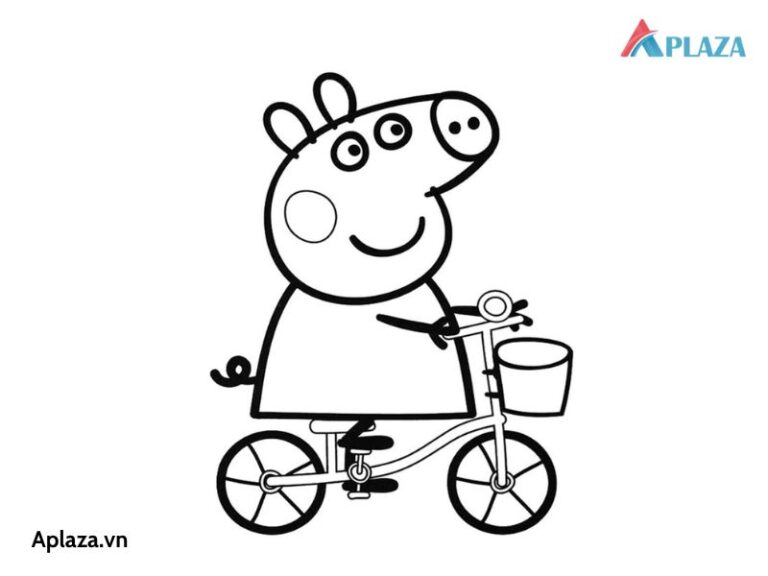 Bộ tranh tô màu Heo Peppa đẹp, ngộ nghĩnh cho bé tập tô