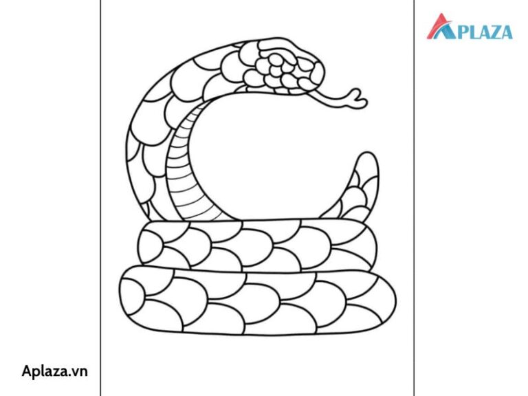 Tổng hợp các mẫu tranh tô màu con rắn cho bé - Aplaza