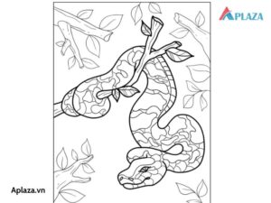 Tổng hợp các mẫu tranh tô màu con rắn cho bé - Aplaza