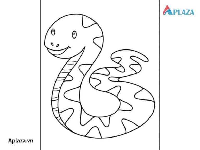 Tổng hợp các mẫu tranh tô màu con rắn cho bé - Aplaza