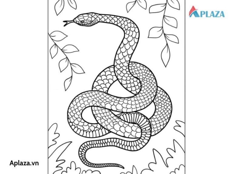 Tổng hợp các mẫu tranh tô màu con rắn cho bé - Aplaza
